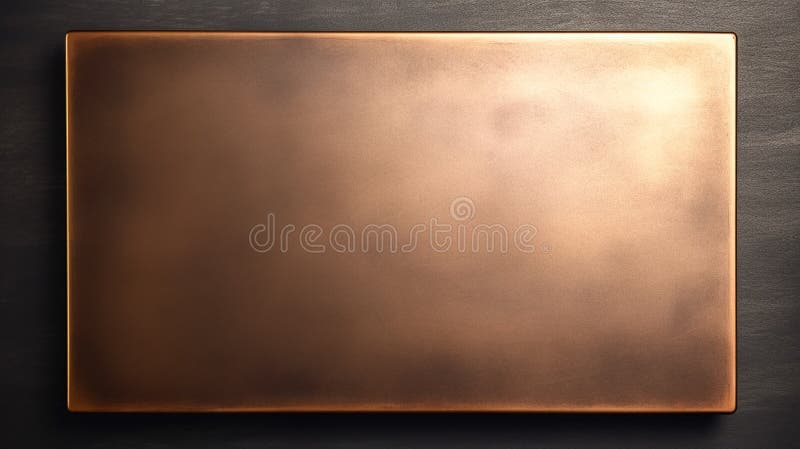 Shiny Glossy Rectangle, Bronze Color, Geometric Background. Stock Image ...