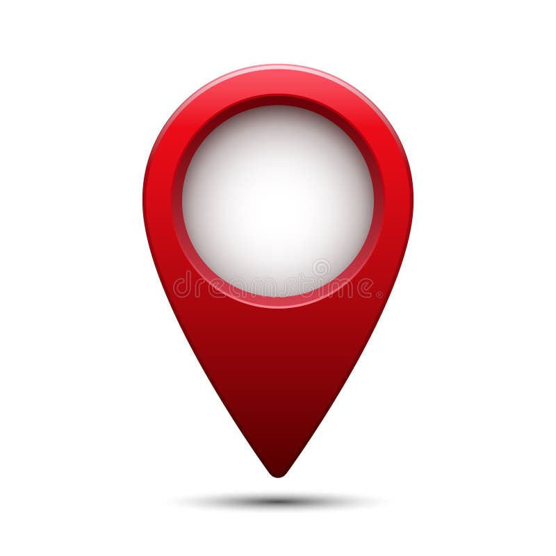 Shiny Glossy Red Map Pointer. Vector Illustration Stock Vector ...