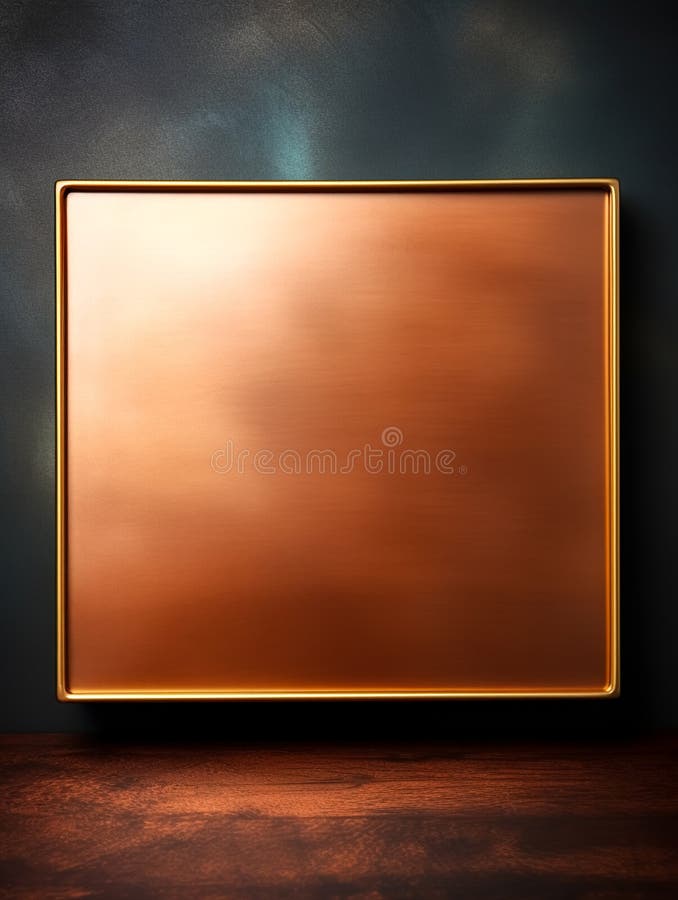 Shiny Glossy Square, Bronze Color, Geometric Background. Stock Image ...