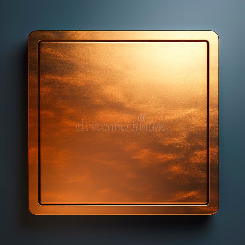 Shiny Glossy Square, Bronze Color, Geometric Background. Stock Image ...