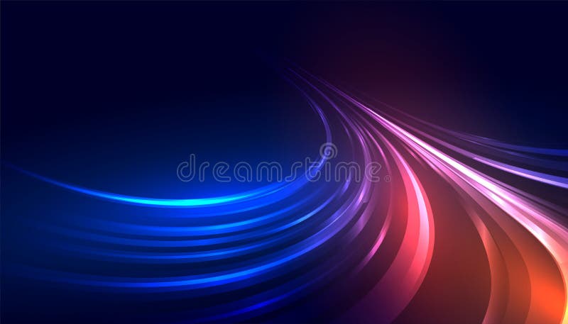 Shiny and Glowing Light Trail Effect for Photography Stock Vector ...