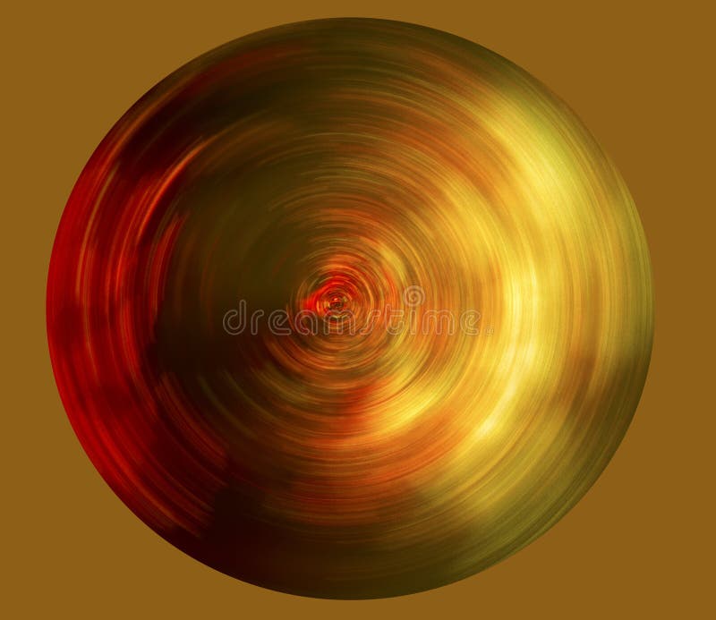 Glowing Disc on a Brown Background Stock Illustration - Illustration of ...