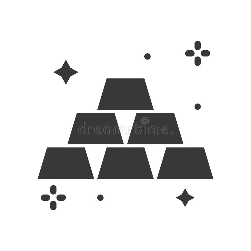 Shiny Gold Bar Solid Vector Icon, Wealth Concept Stock Vector ...