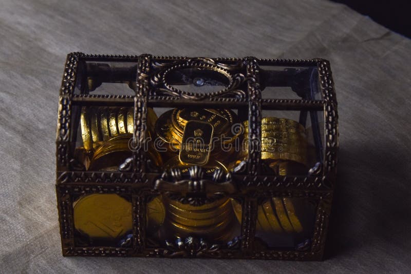 Shiny Gold Bullion in the Box Stock Image - Image of bullion, analyzing ...