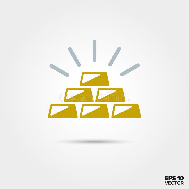 Gold bullions vector icon stock vector. Illustration of gold - 100566587
