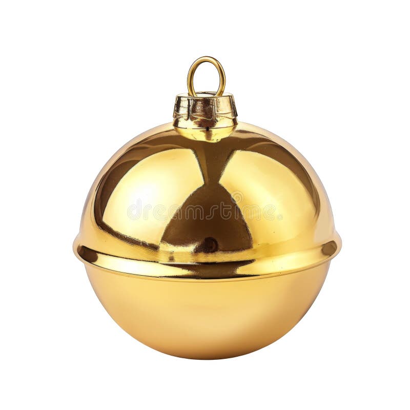 A Shiny Gold Christmas Ornament with a Loop Stock Illustration ...