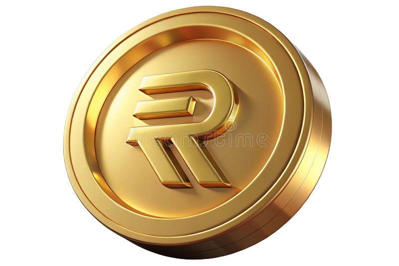Shiny Gold Coin with Embossed Emblem Stock Illustration - Illustration ...