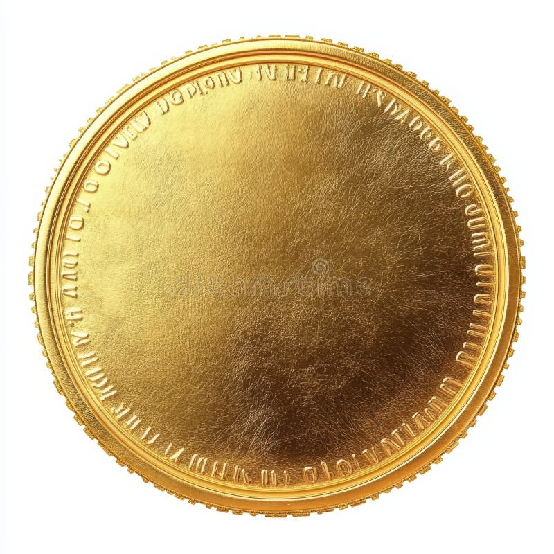 A Shiny Gold Coin with a Smooth Surface, Likely Representing Currency ...