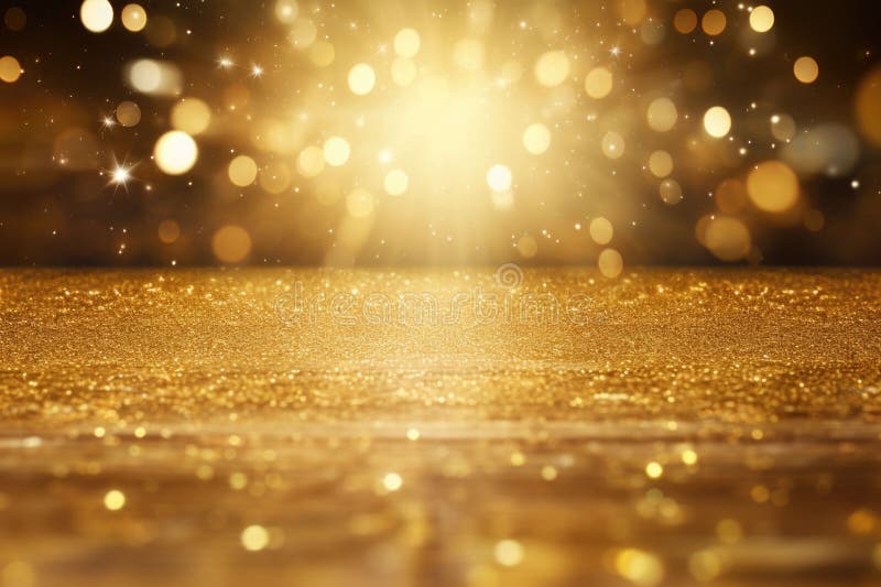 A Shiny Gold Color Glitter Background. AI Generated Stock Illustration ...