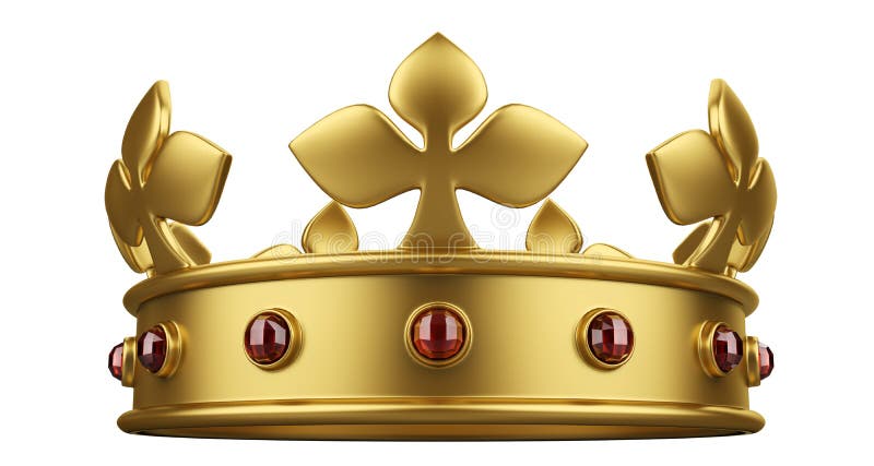 Shiny Gold Crown Decorated with Precious Gems Stock Illustration ...