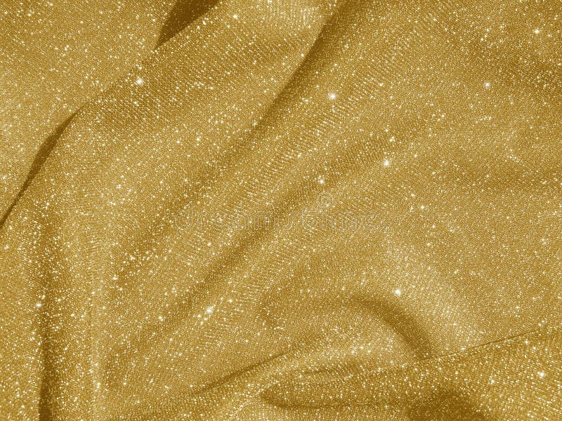 Shiny Gold Crumpled Fabric. Elegant Cloth Background Stock Image ...