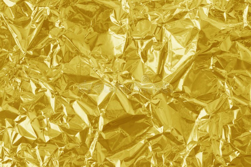 Shiny Gold Foil Texture Background, Pattern of Yellow Wrapping Paper ...