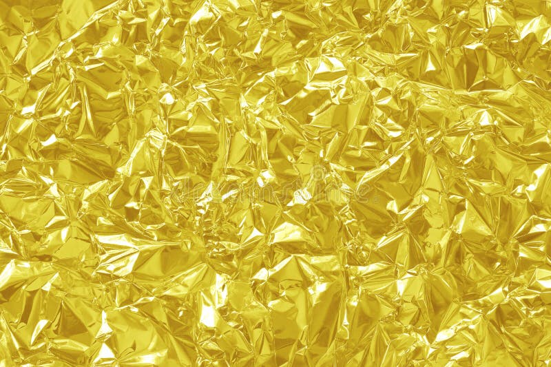 Shiny Gold Foil Texture Background, Pattern of Yellow Wrapping Paper ...