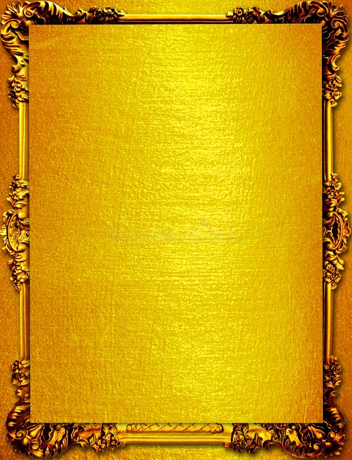 Shiny gold frame stock image. Image of orange, text - 278645671