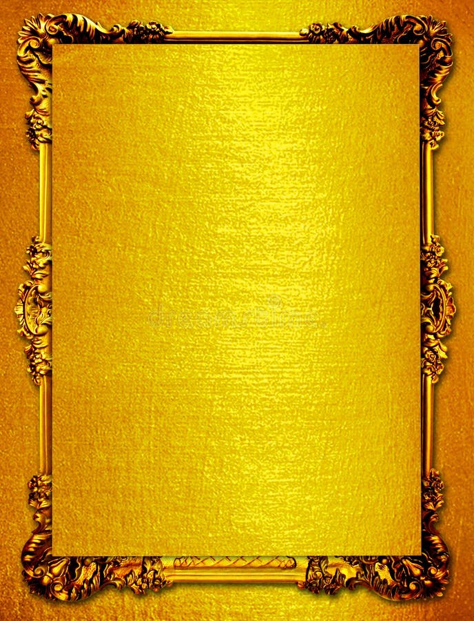 Shiny gold frame stock image. Image of window, metal - 278648961