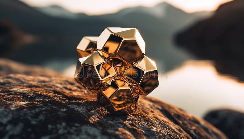 Shiny Gold Gemstone Reflects Nature Beauty in Transparent Crystal ...