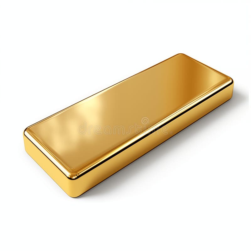 Shiny Gold Ingot Resting on a Clean Surface Showing Its Polished ...