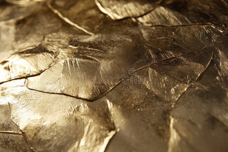 Shiny Gold Leaf Texture, Delicate Overlapping Sheets with Rich Metallic ...