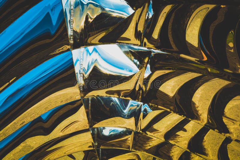 Shiny Gold Metal Part of the Sculpture Stock Photo - Image of gold ...