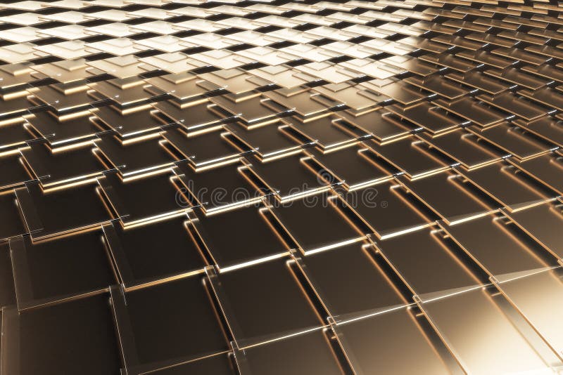 Shiny Gold Metal Tile Backdrop. Texture and Design. Stock Illustration ...