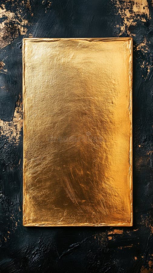 Shiny Gold Plate Placed Dark Background Stock Photos - Free & Royalty ...