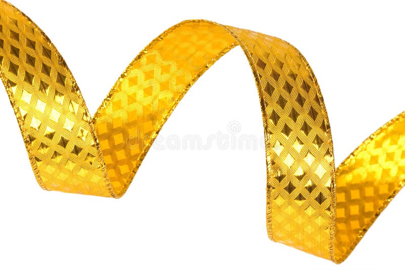 Gold ribbon 1 stock image. Image of cure, decoration, mettalic - 865847