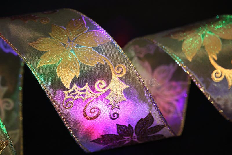Shiny Gold Ribbon stock image. Image of christmas, gold - 84476891