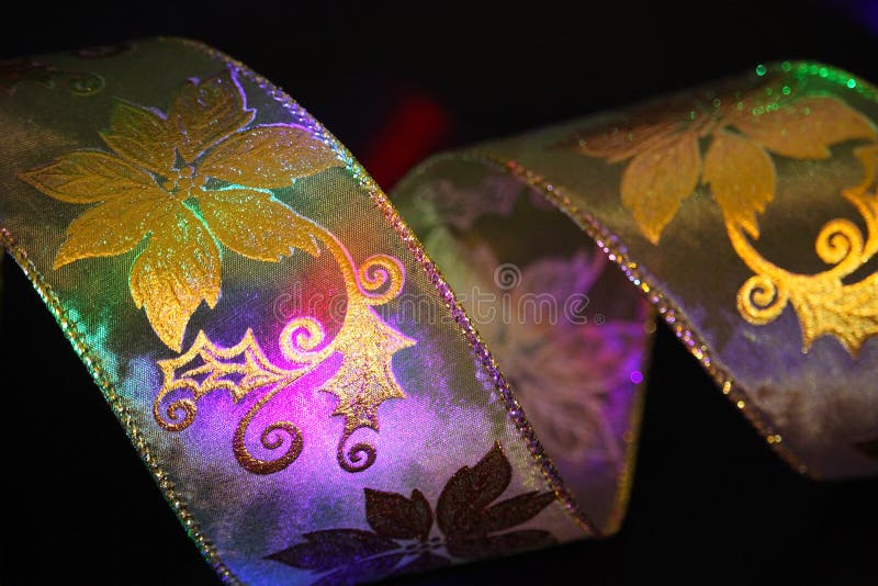 Shiny Gold Ribbon stock photo. Image of coils, confetti - 84477706