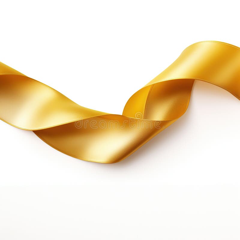 Shiny Gold Ribbon on a Transparent Background Stock Illustration ...