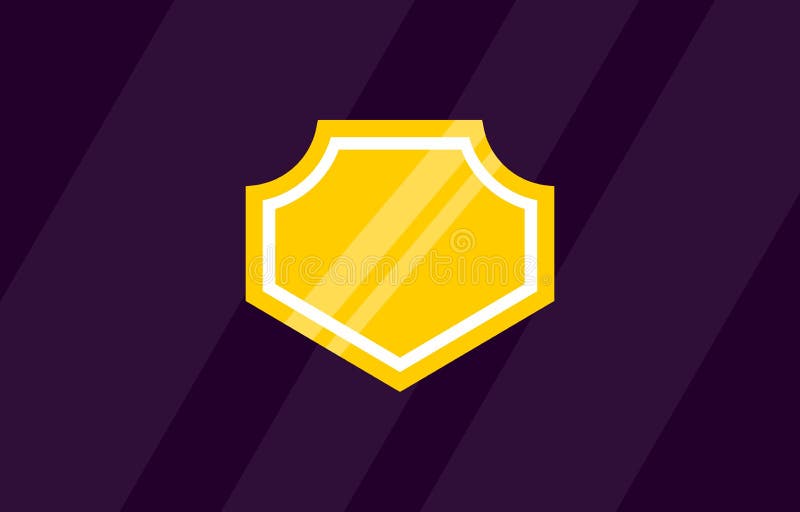 Shiny Gold Shield Icon Logo Design Template Stock Vector - Illustration ...