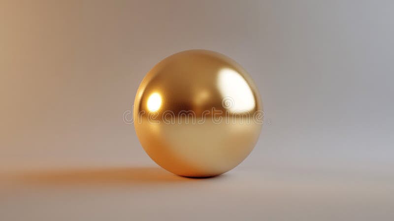 Shiny Gold Sphere 3D Render Isolated on White Background Stock ...