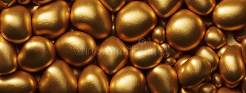Shiny Gold Spheres Create a Textured Metallic Background. Christmas ...