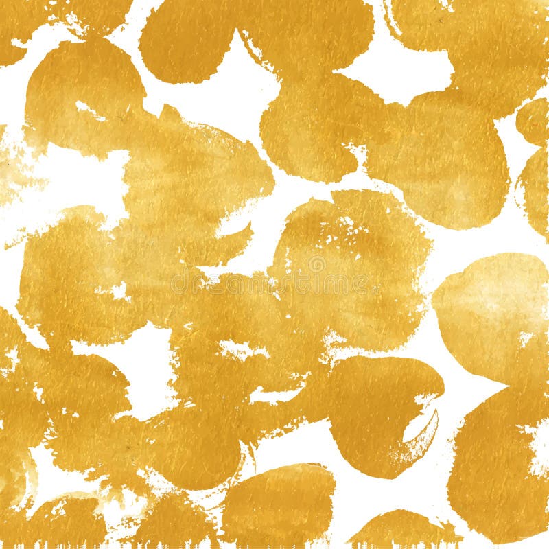 Shiny Gold Vector Texture with Hand Painted Circles and Stains. Golden ...