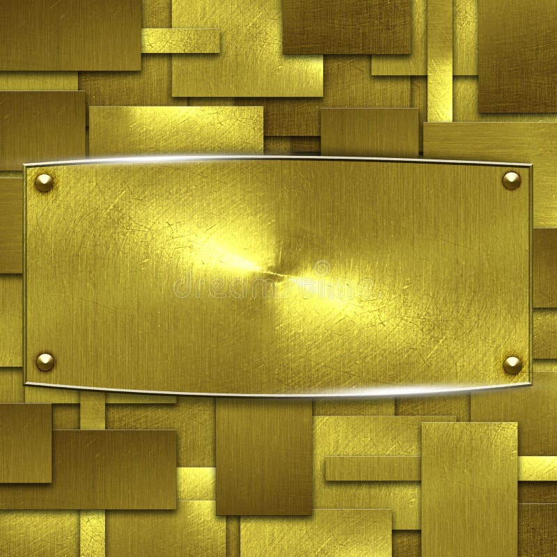 Shiny Gold Wall. Golden Background and Texture. Stock Illustration ...
