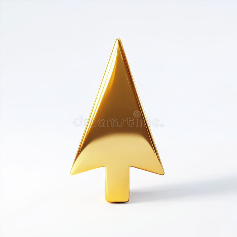 A Shiny Golden Arrow-shaped Object, Symbolizing Direction or ...