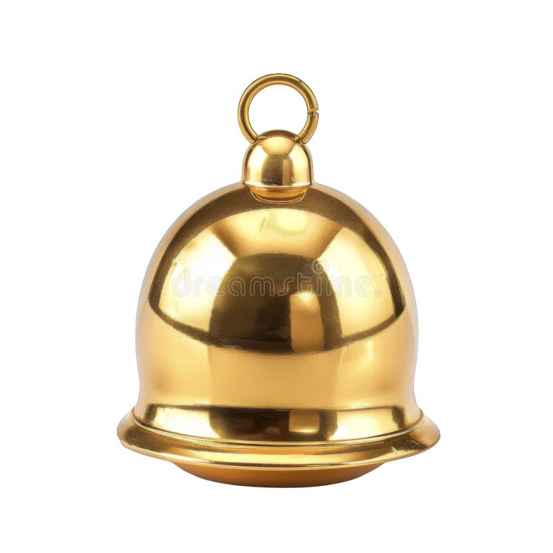 Shiny Golden Bell with a Circular Loop Stock Illustration ...