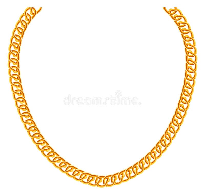 Shiny Golden Chain Pattern. Luxury Retro Necklace Stock Vector ...