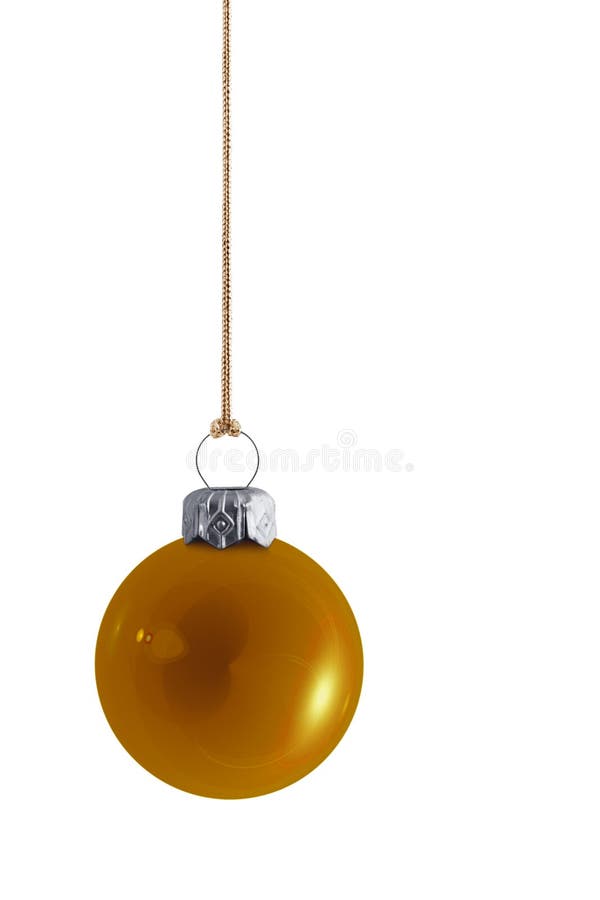 Shiny Golden Christmas Bauble Stock Photo - Image of commercial ...