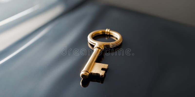 Shiny Golden Key Sleek Black Surface Stock Photos - Free & Royalty-Free ...