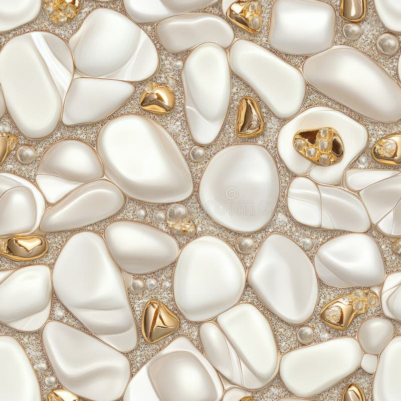 Shiny Golden Pebbles with Cream Accents Create an Elegant, Textured ...