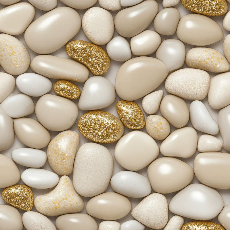 Shiny Golden Pebbles with Cream Accents Create an Elegant, Textured ...