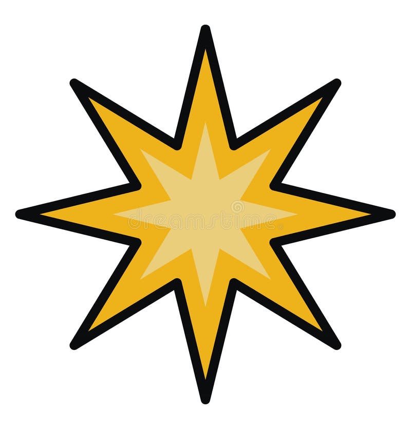 Shiny golden star, icon stock vector. Illustration of golden - 259784445