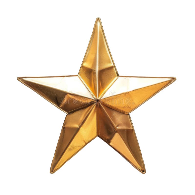 A Shiny Golden Star with a Pointy Tip Stock Illustration - Illustration ...