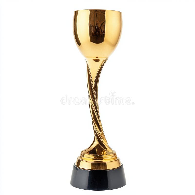 A Shiny Golden Trophy with a Twisted Stem, Symbolizing Achievement and ...