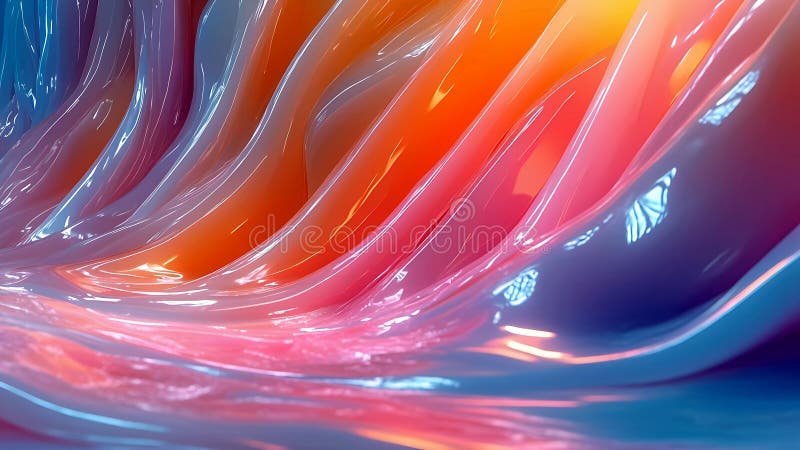 Shiny Gradient Mesh with Abstract Flow Design Stock Photo - Image of ...