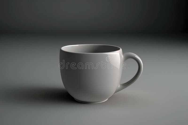 Shiny Gray Background Plain Smooth Cup. Generative AI Stock ...