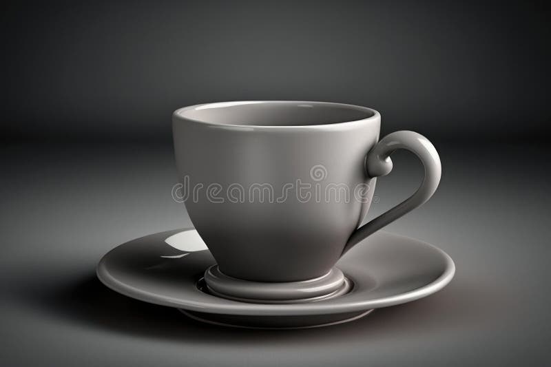 Shiny Gray Background Plain Smooth Cup. Generative AI Stock ...