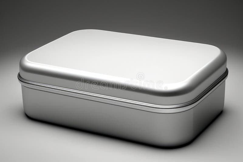 Shiny Gray Background White Smoth Box. Generative AI Stock Illustration ...