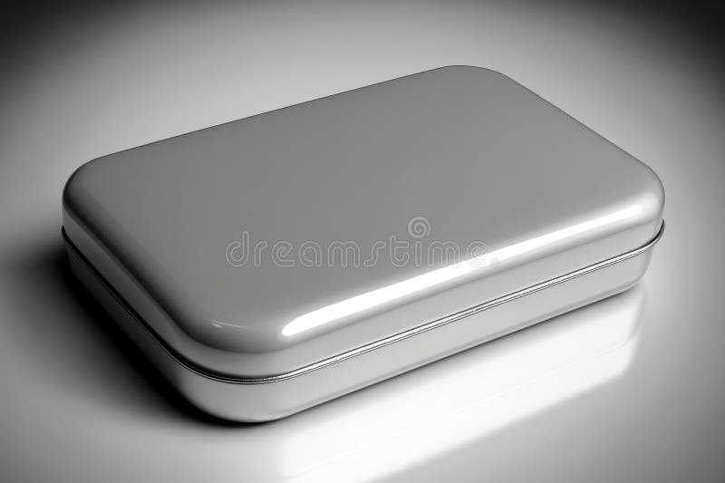Shiny Gray Background White Smoth Box. Generative AI Stock Illustration ...