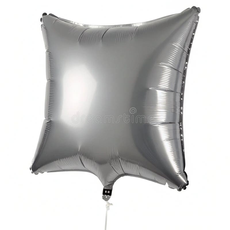 Gray Rectangular Shaped Foil Balloon Stock Illustration - Illustration ...